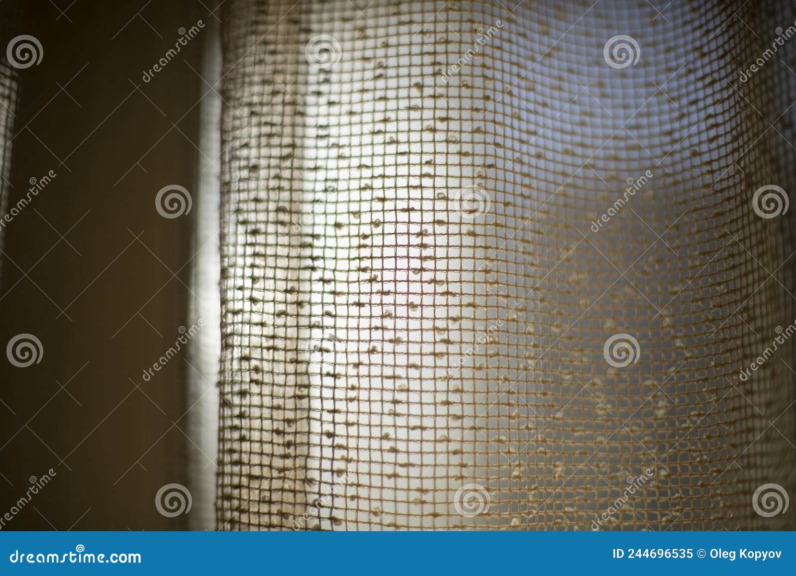 Curtains on Window. Light through Curtains. Fabric Texture Stock Image ...
