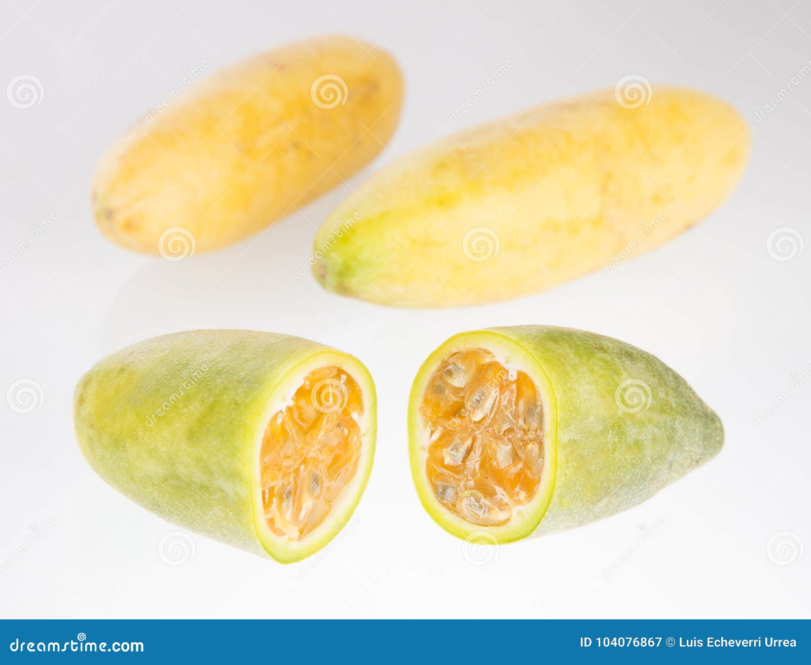 Curuba Fruit In The Market - Passiflora Tripartita Stock Photography ...