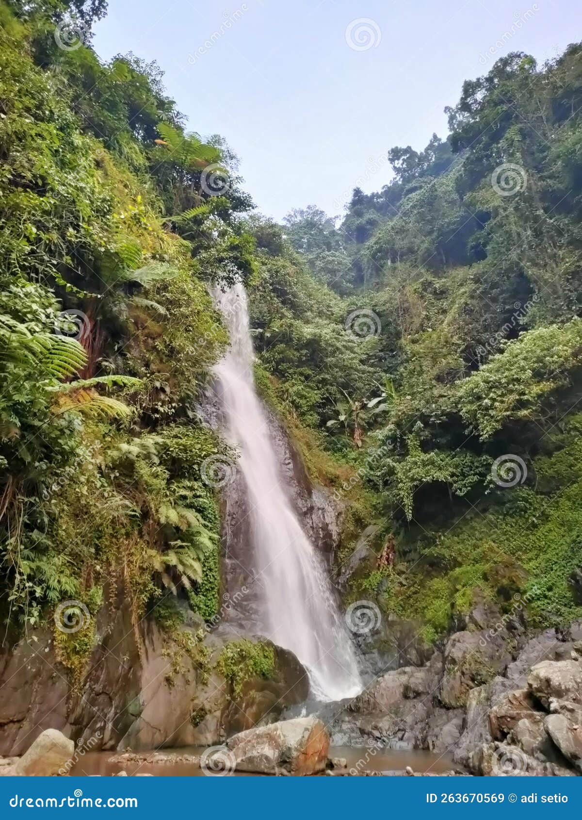 Curug cigeuntis karawang stock image. Image of cigeuntis - 263670569