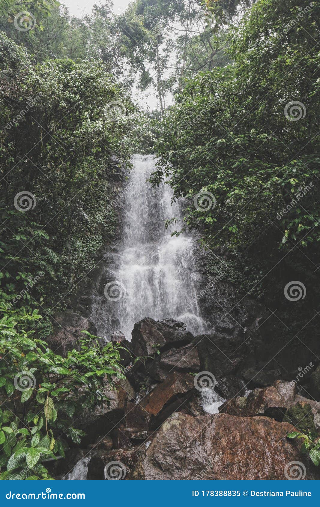 Curug 7 Cilember, West Java Stock Image - Image of relaxing, curug ...