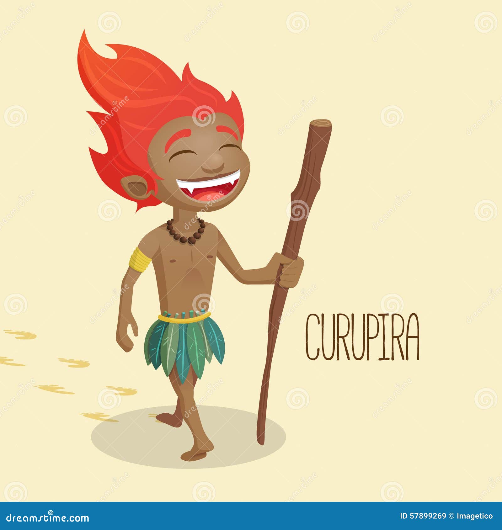 Curupira, Guardian Of Forests Stock Vector - Image: 57899269