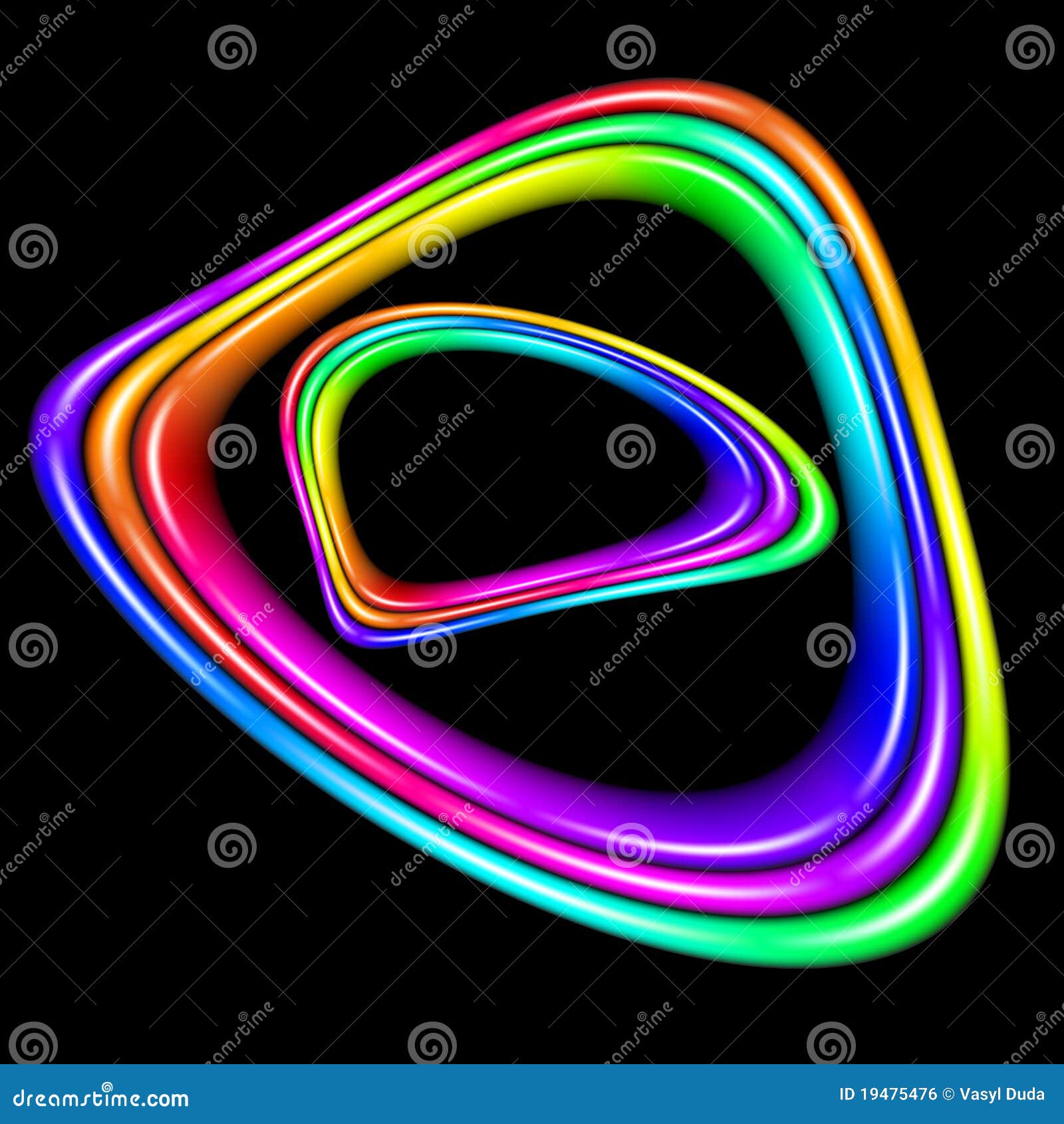 Curva Cerrada Espectral Multicolora Ilustración del Vector ...