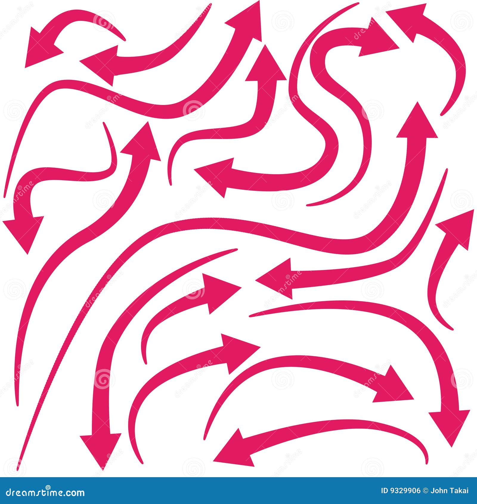 Curva delle frecce rosse illustrazione vettoriale. Illustrazione di ...