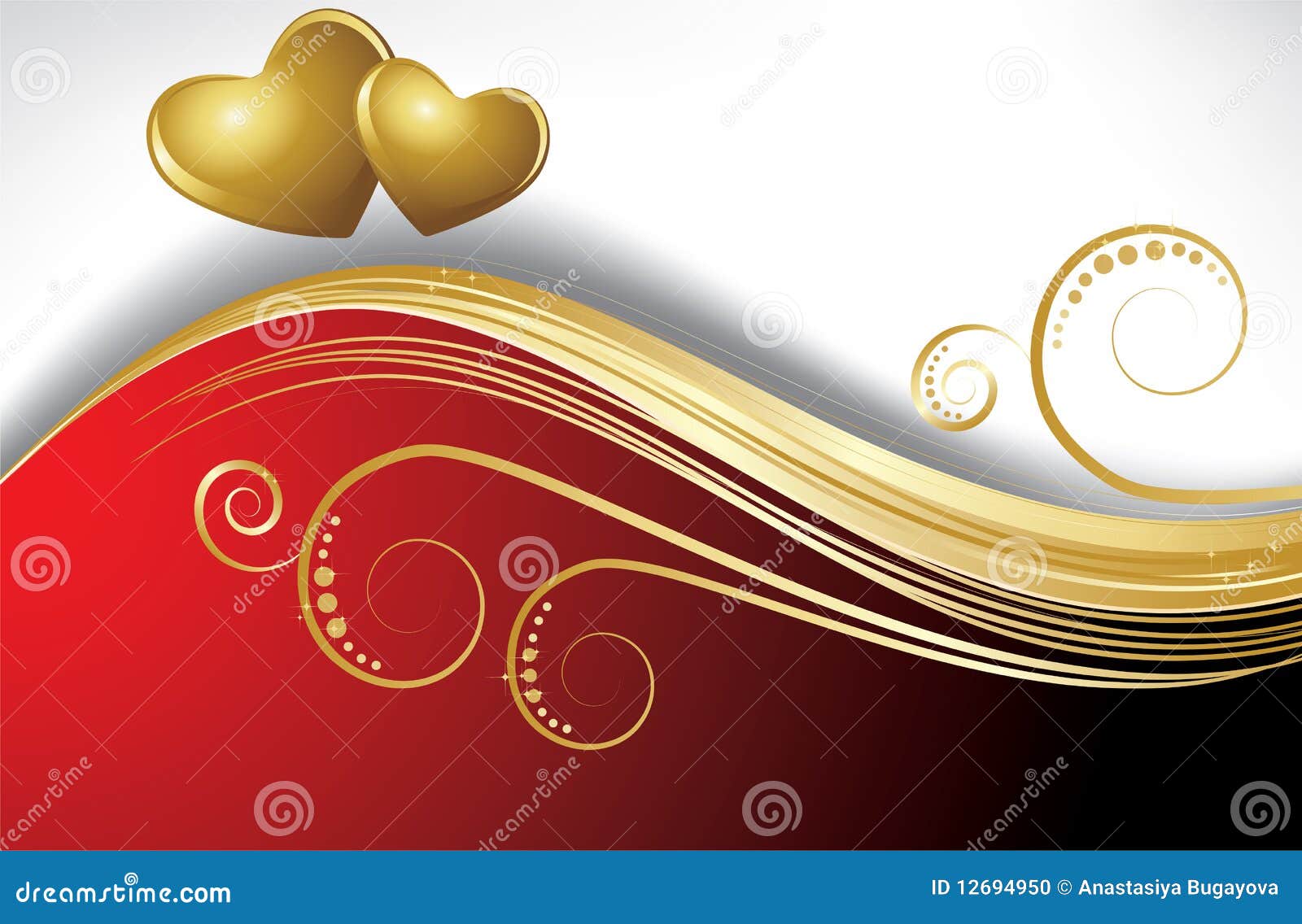 Curva Roja Con Los Corazones Ilustración del Vector - Ilustración de ...