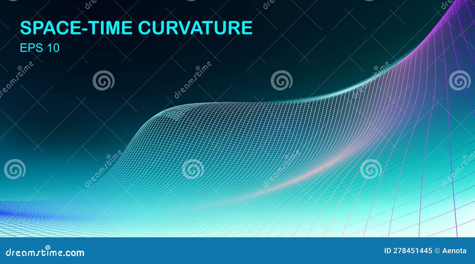 Curvature Space-Time Concept Design Hi-Tech Futuristic Background Stock ...