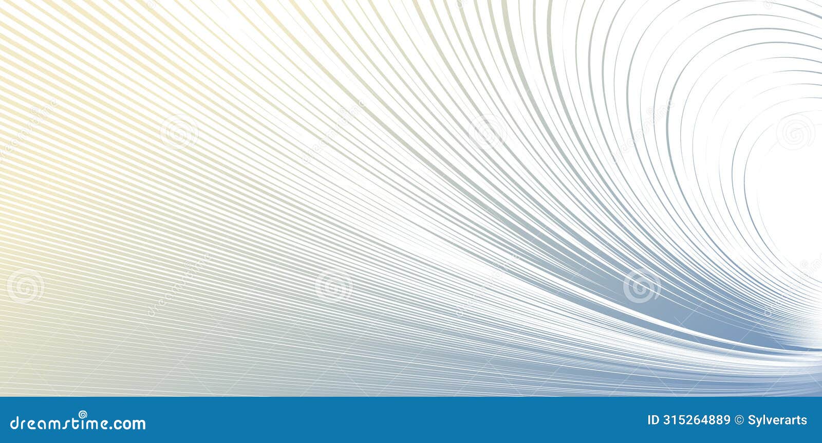 Curvature of Space Vector Abstract Art Background, 3D Linear Flow ...