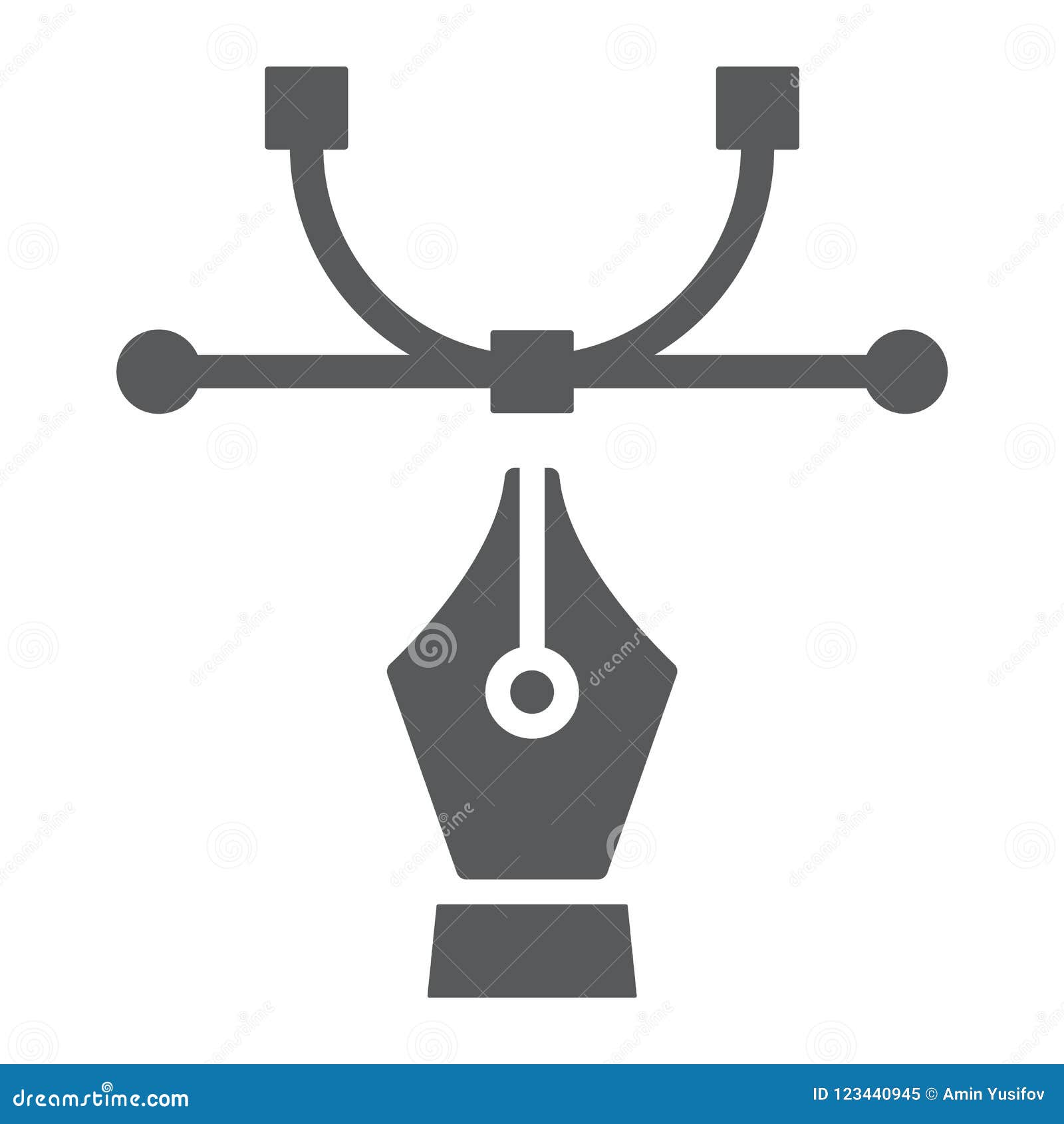 Curvature Tool Glyph Icon, Tools and Design, Curve Stock Vector ...