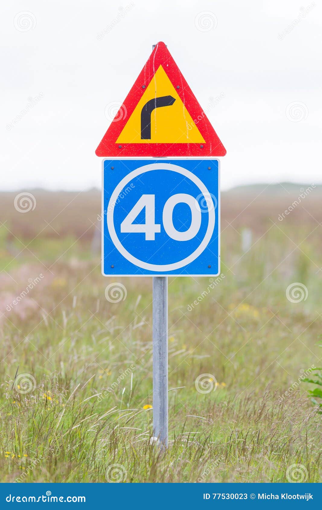 Curve with Advisory Speed Limit Stock Image - Image of united, curve ...