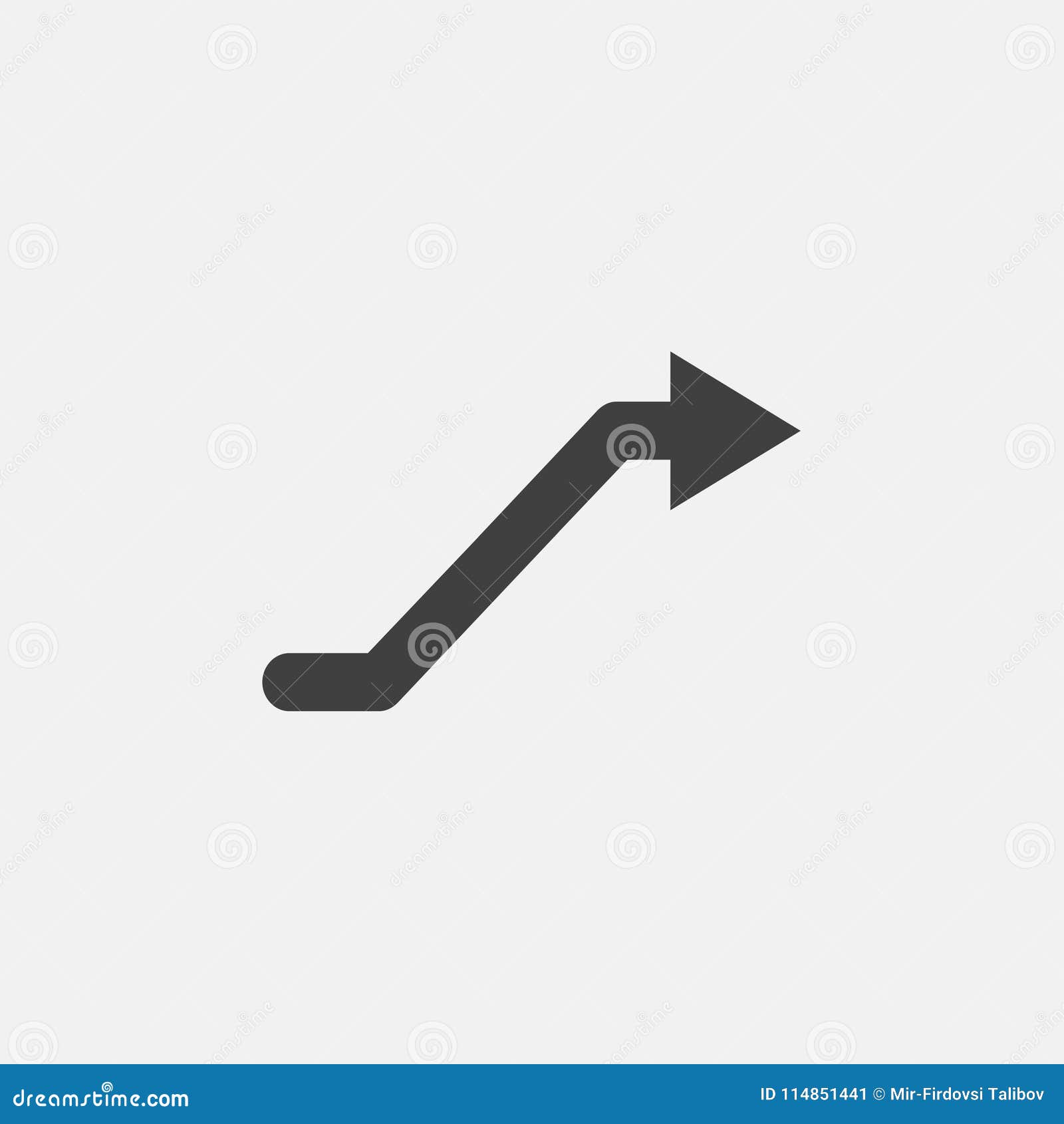 Curve arrow icon vector stock illustration. Illustration of narrow ...