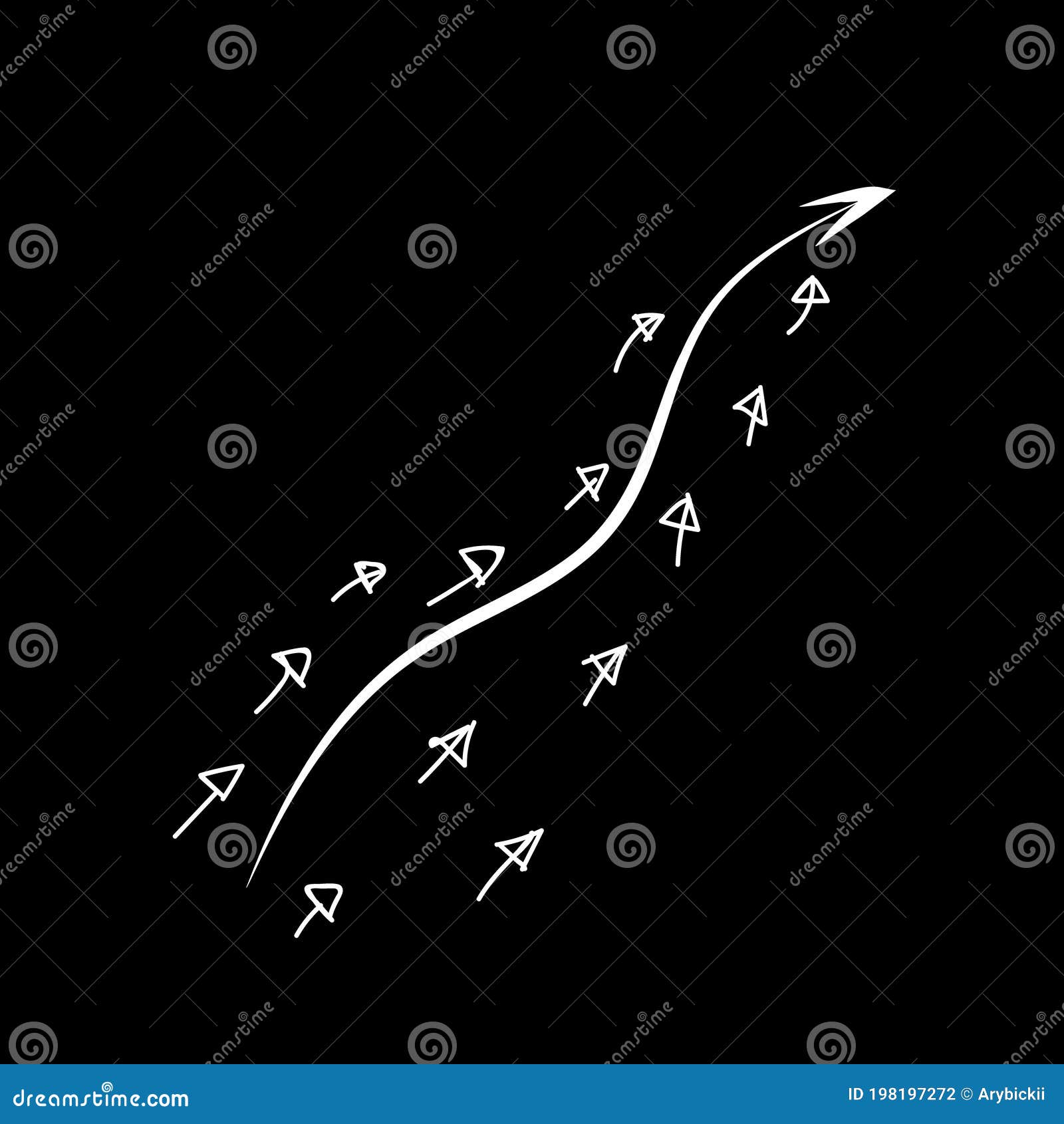 Curve arrow leader. Vector stock vector. Illustration of leader - 198197272