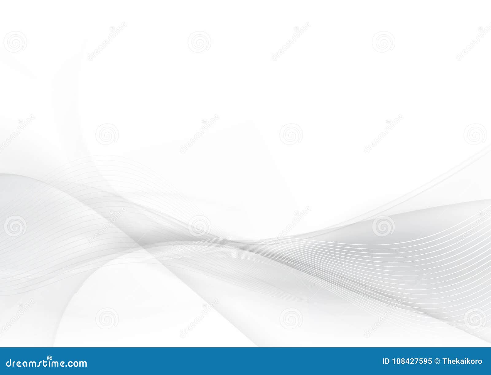 Grey Wave Smooth Border Swoosh Lines Background Template Vector ...