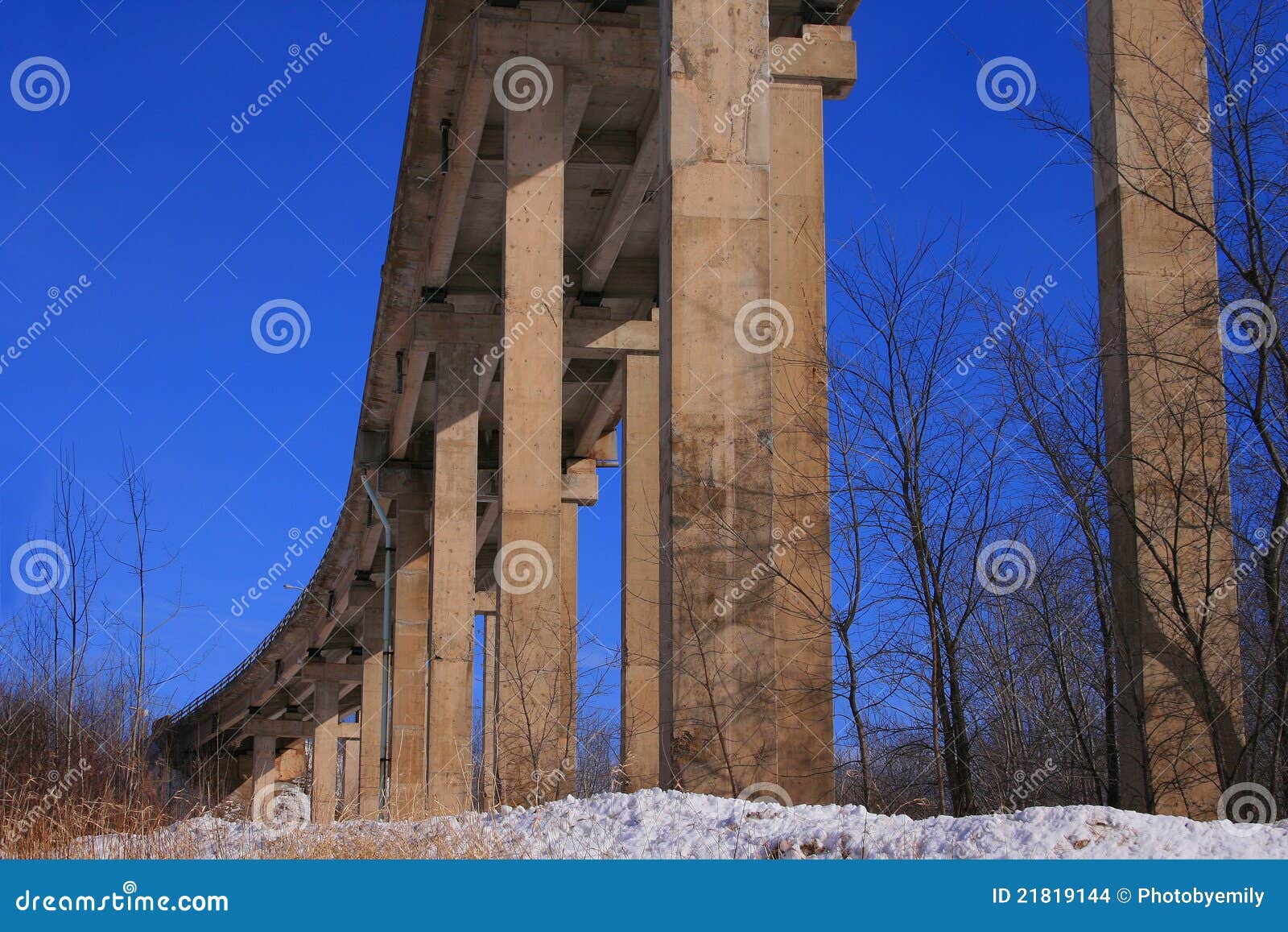 Curve in the Bridge stock photo. Image of winter, landscape - 21819144