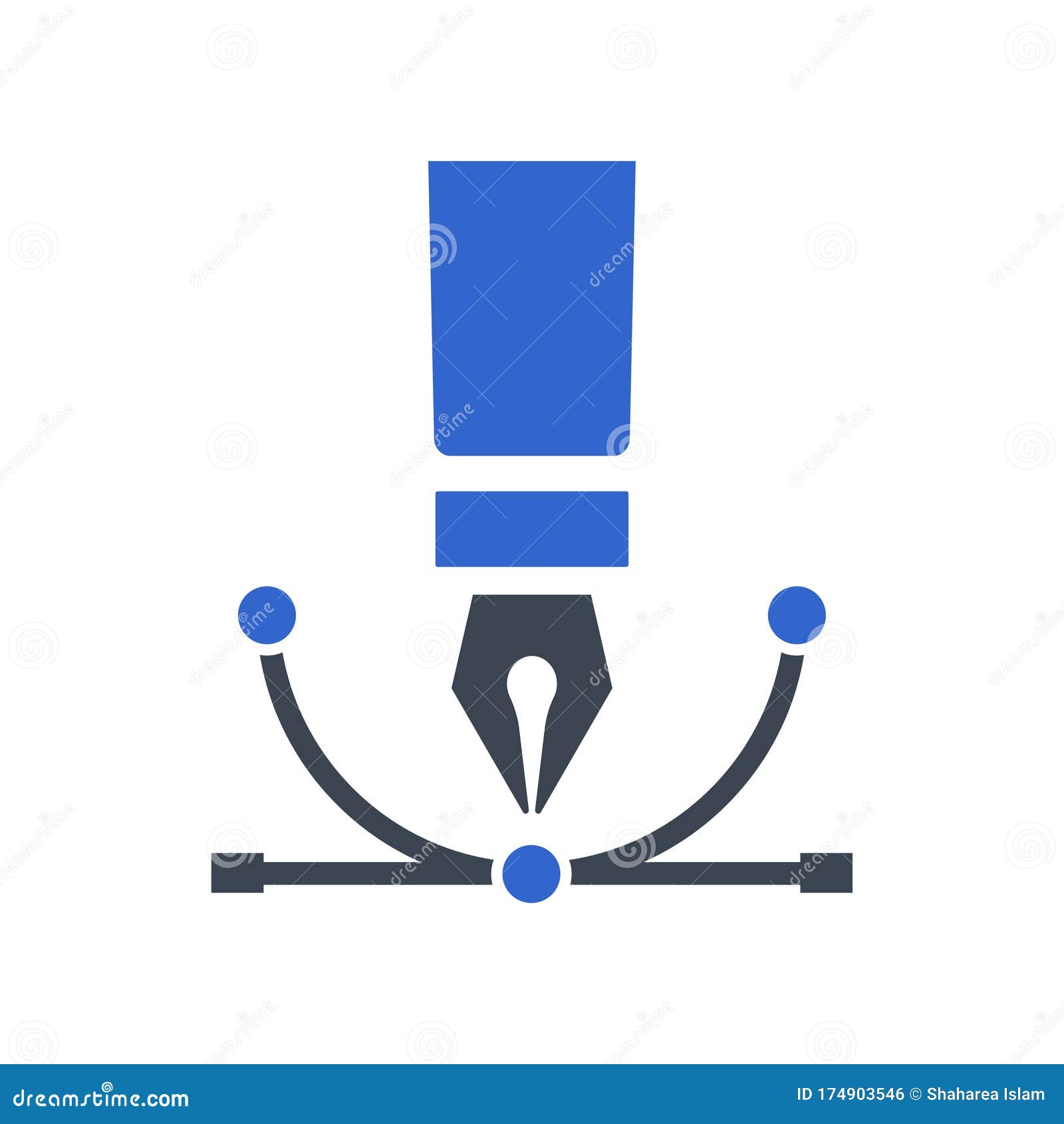 Curve, drawing icon stock vector. Illustration of curve - 174903546