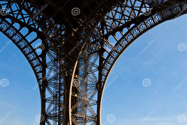 Curve of Eiffel Tower stock image. Image of lace, beauty - 19087877