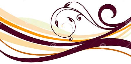 Curve and flower pattern stock illustration. Illustration of coffee ...