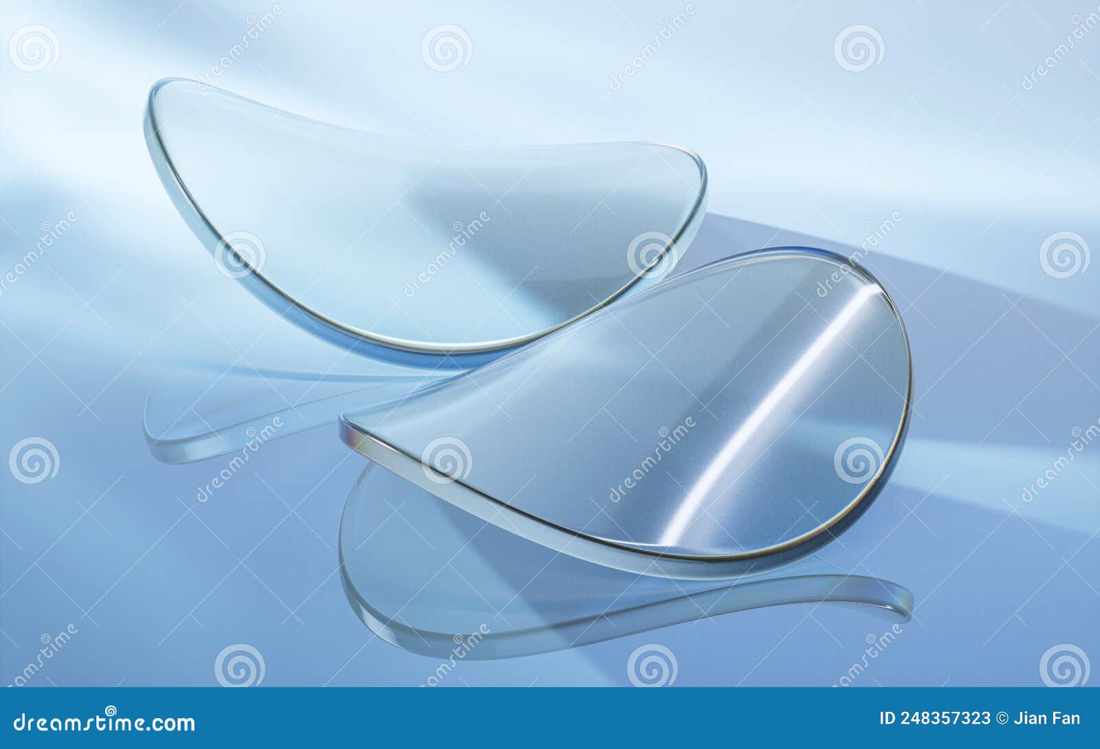 Curve Glass with Light Illuminated, 3d Rendering Stock Illustration ...