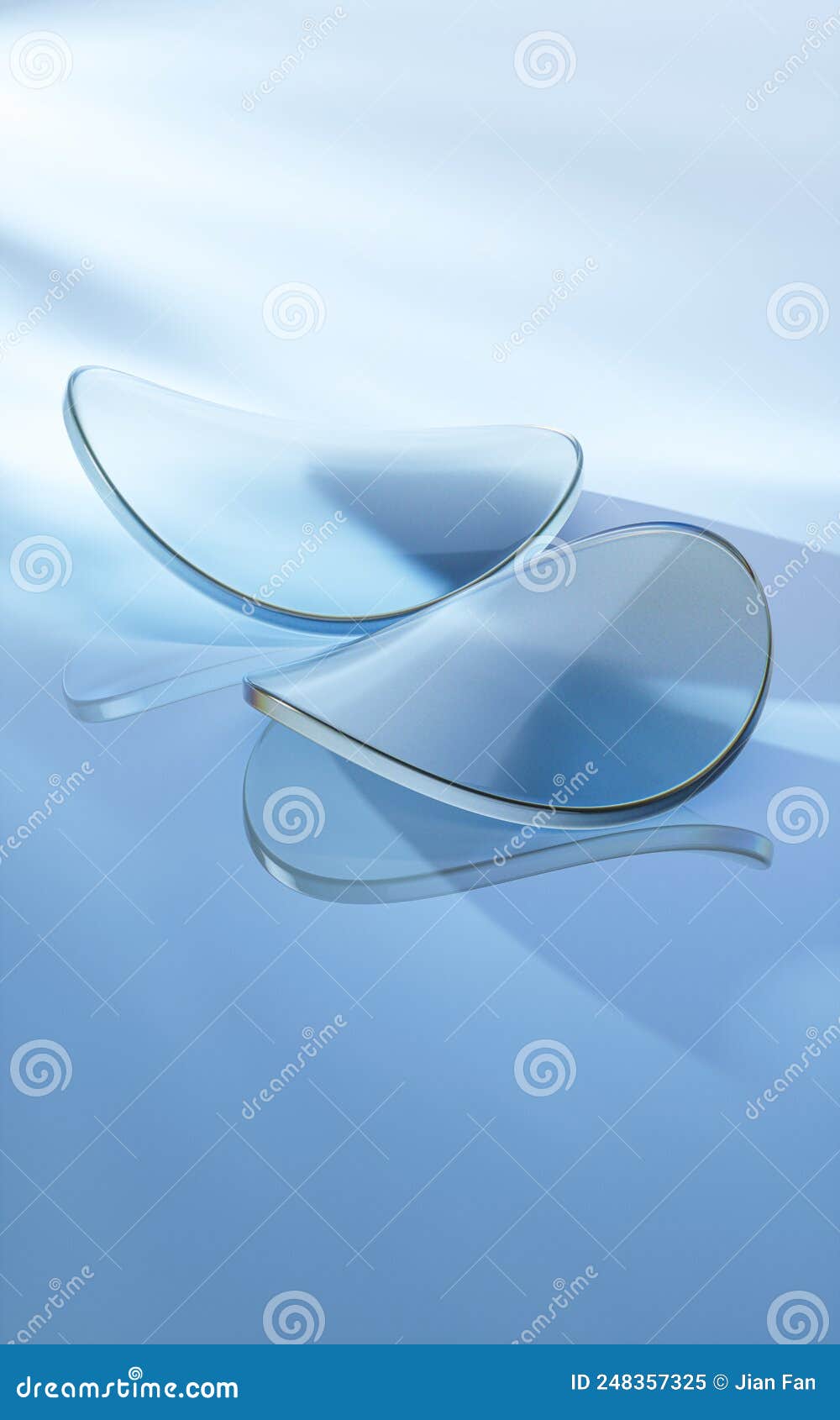 Curve Glass with Light Illuminated, 3d Rendering Stock Illustration ...