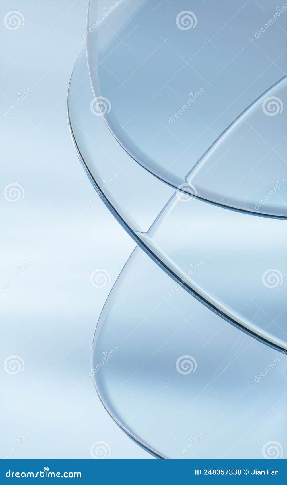 Curve Glass with Light Illuminated, 3d Rendering Stock Illustration ...
