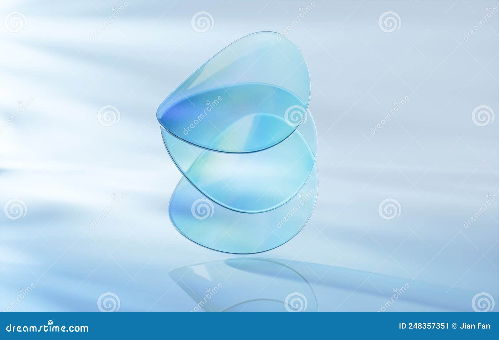 Curve Glass with Light Illuminated, 3d Rendering Stock Illustration ...