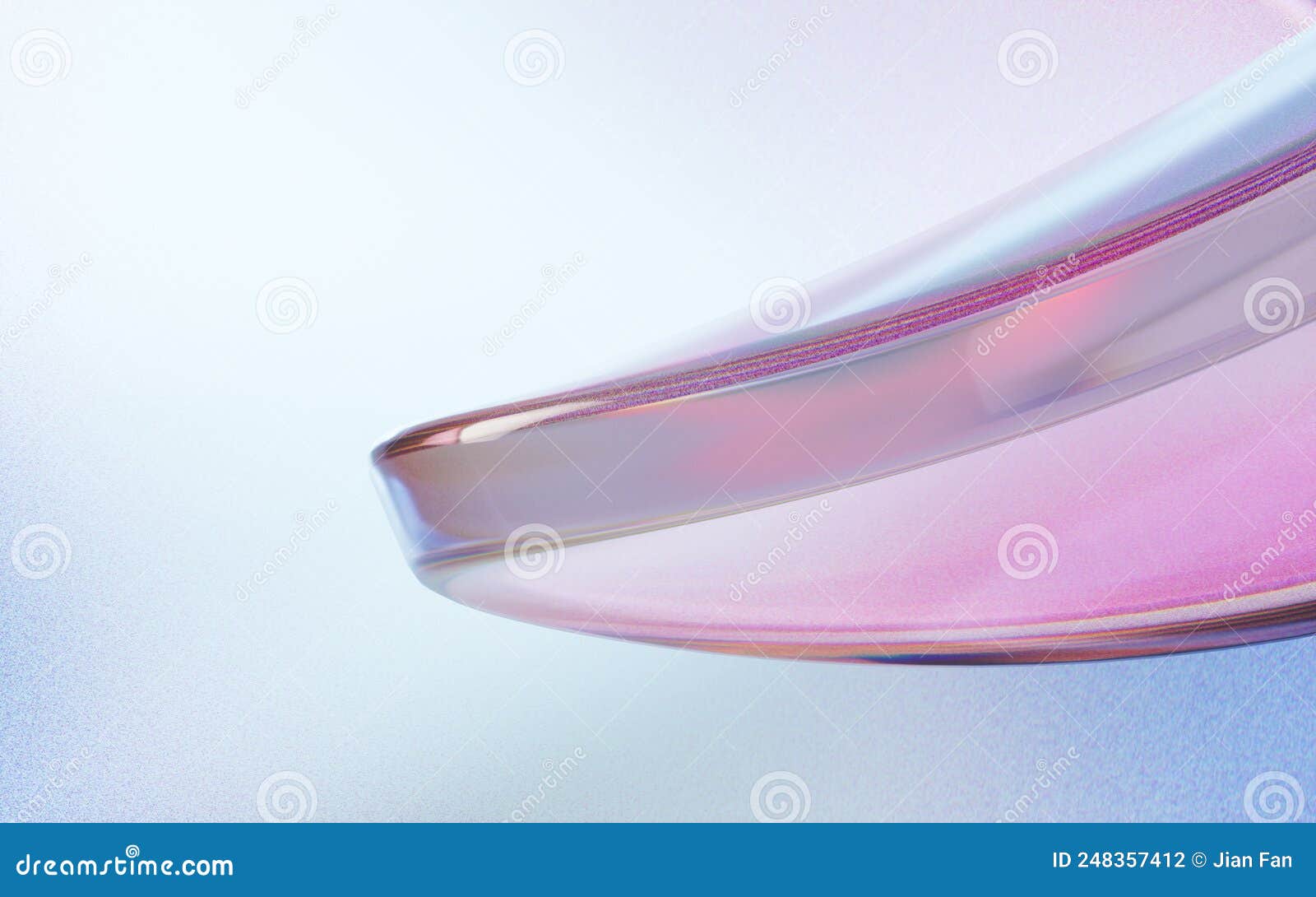 Curve Glass with Light Illuminated, 3d Rendering Stock Illustration ...