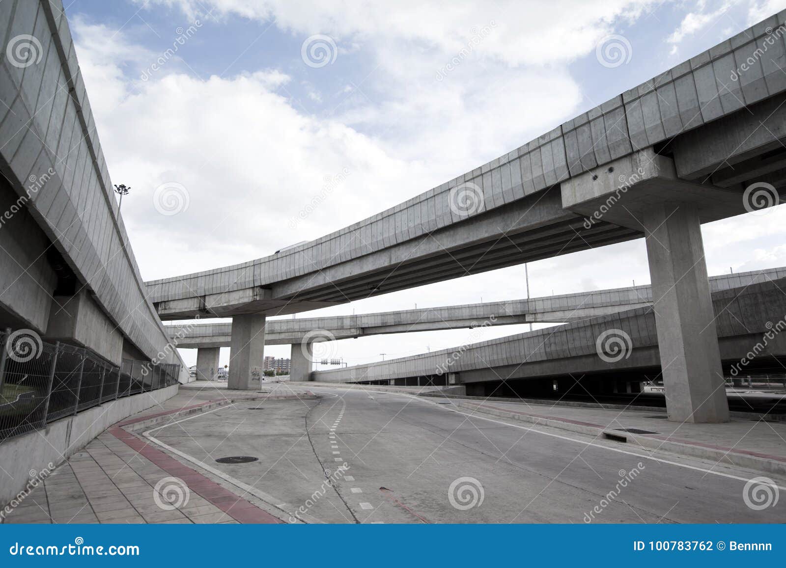 High way bridge stock photo. Image of merging, modern - 100783762