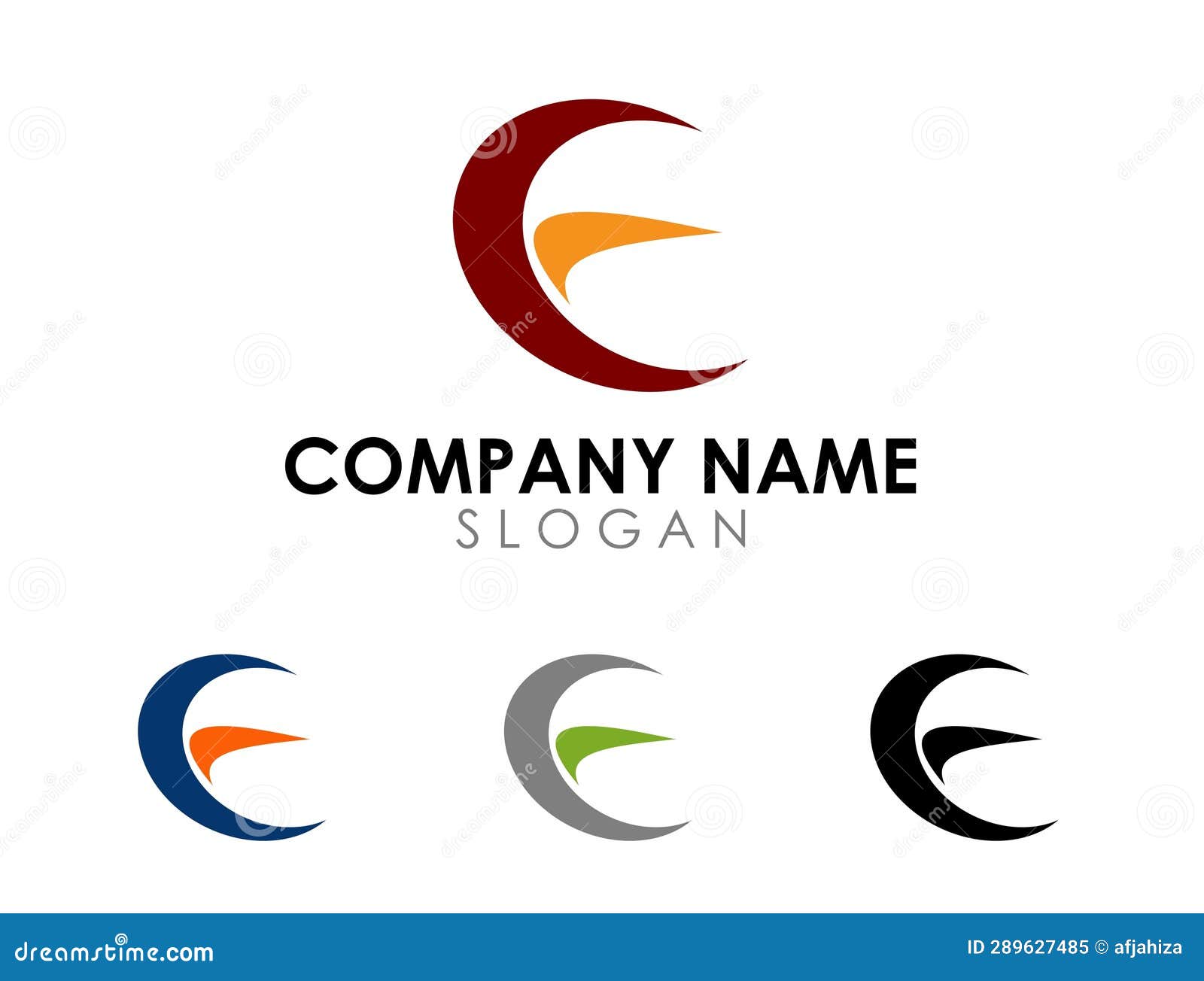Curve Letter E Logo Template Stock Illustration - Illustration of ...