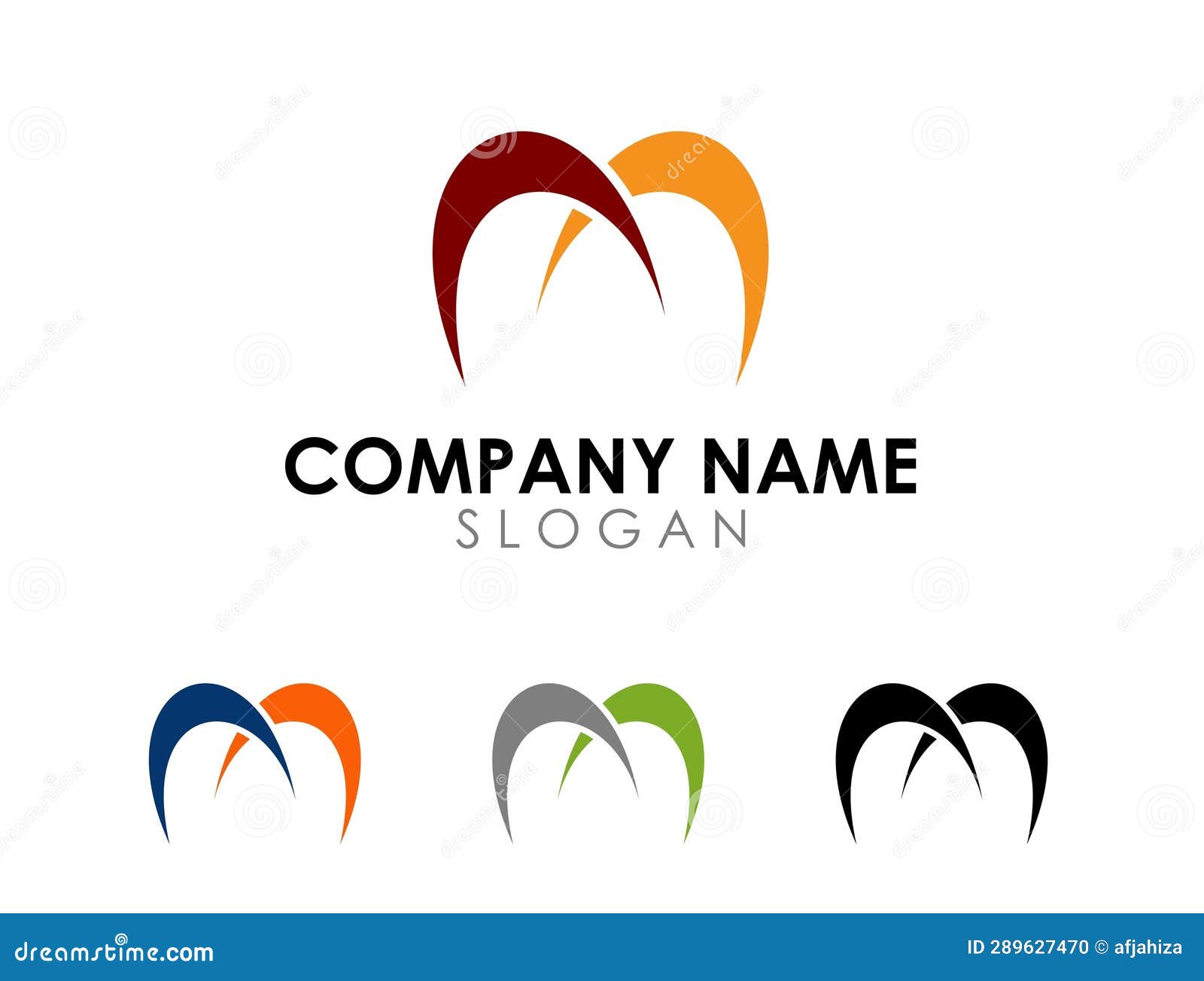 Curve Letter M Logo Template Stock Vector - Illustration of advertising ...