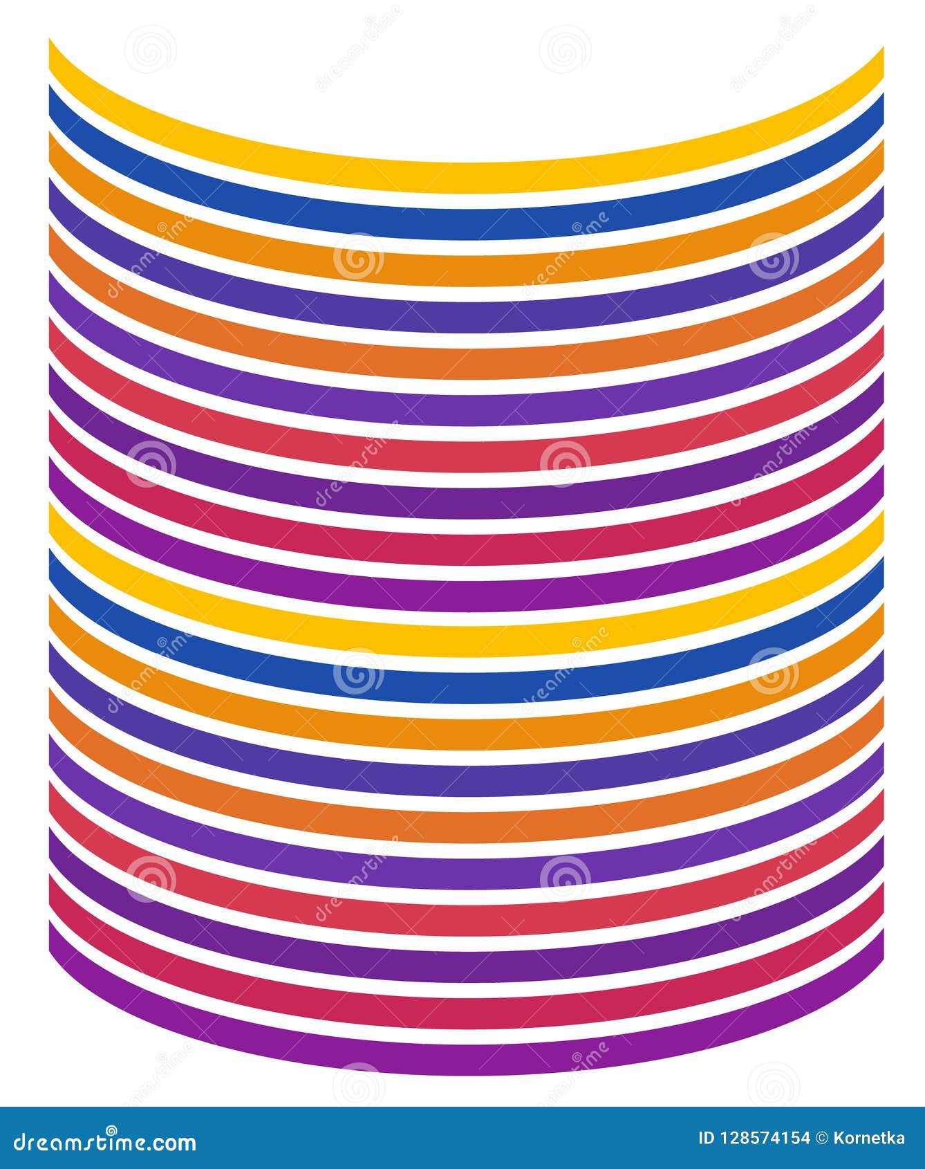 Curve Line in Color Rainbow. Graphic Vector Backdrop Stock Vector ...