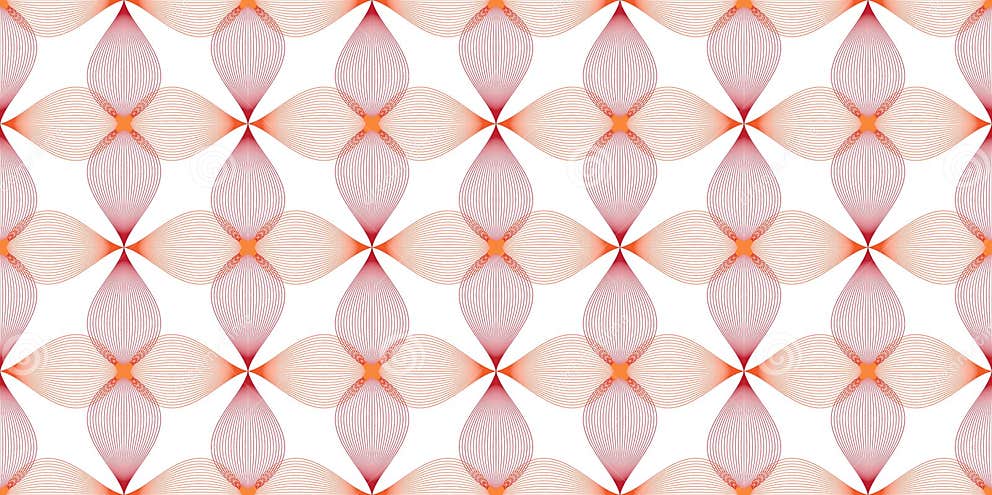 Curve Line Flower Seamless Pattern Background Vector Illustration Stock ...
