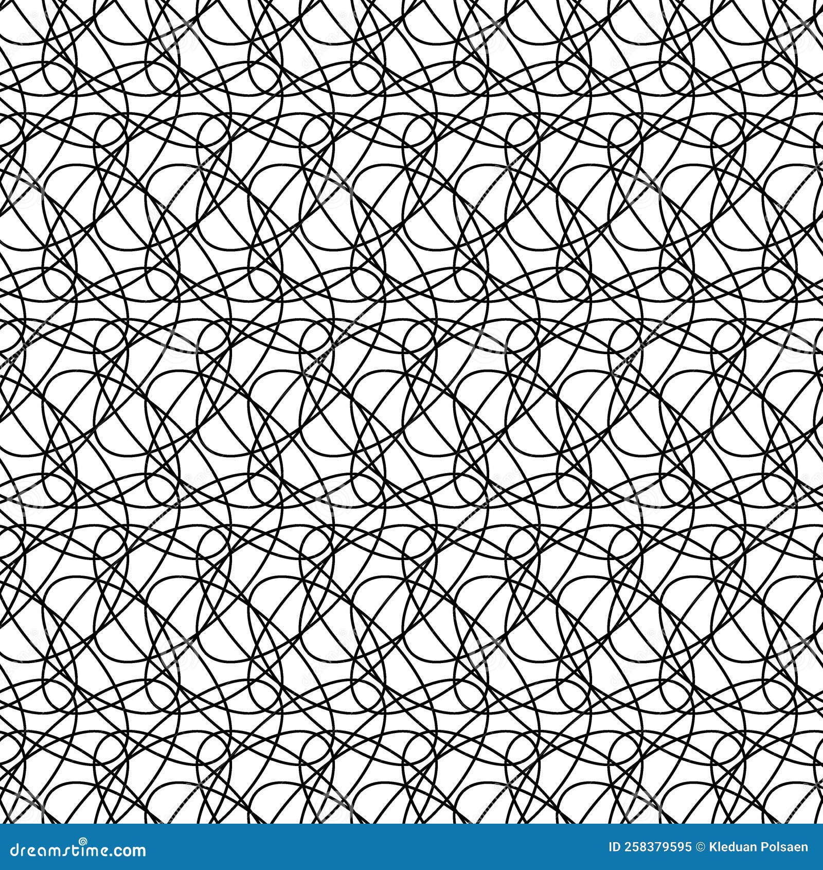 Curve Line Pattern Seamless on the White Background. Editorial Image ...