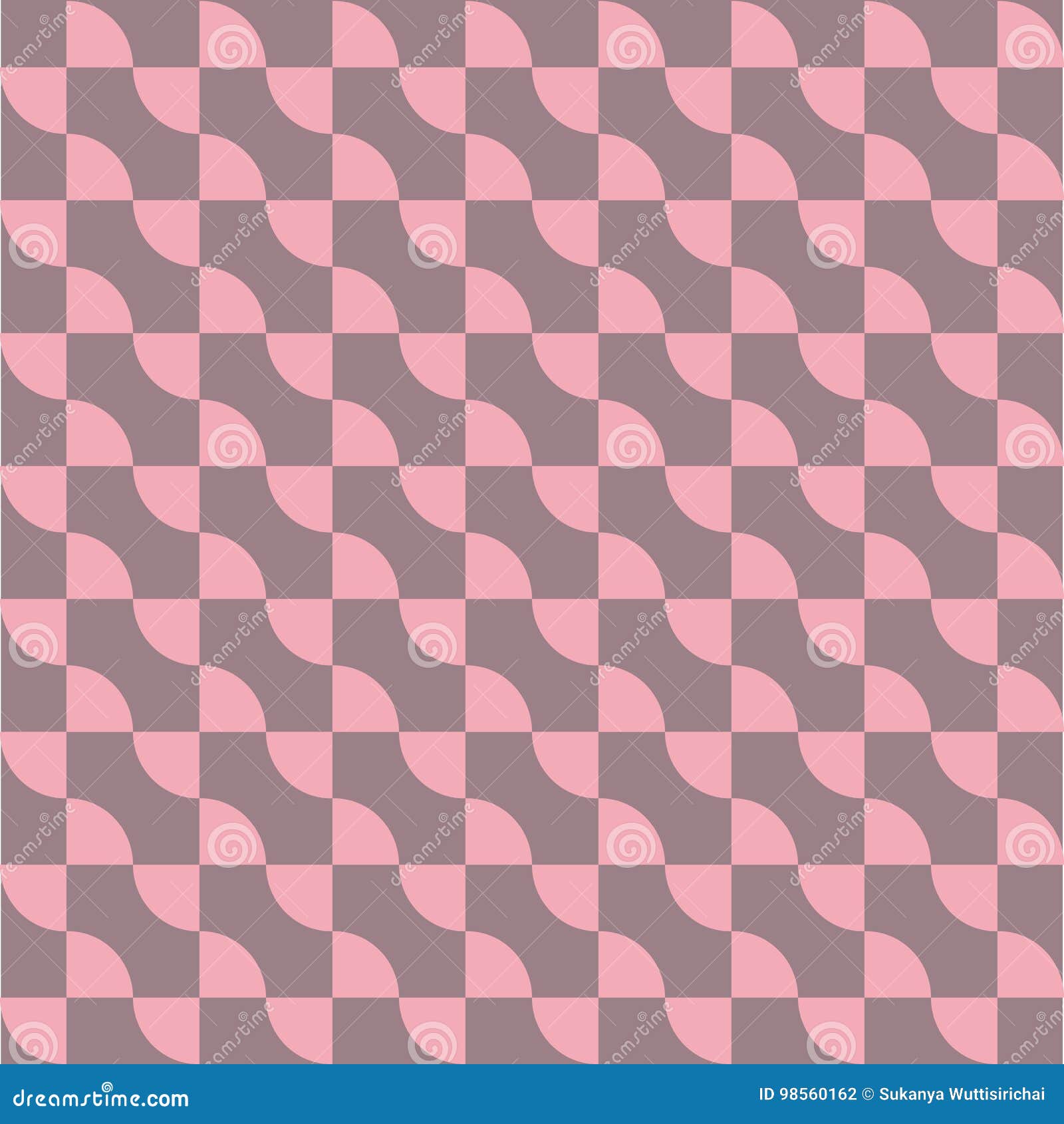 Curve Line Repeating Seamless Pattern Design. Stock Illustration ...