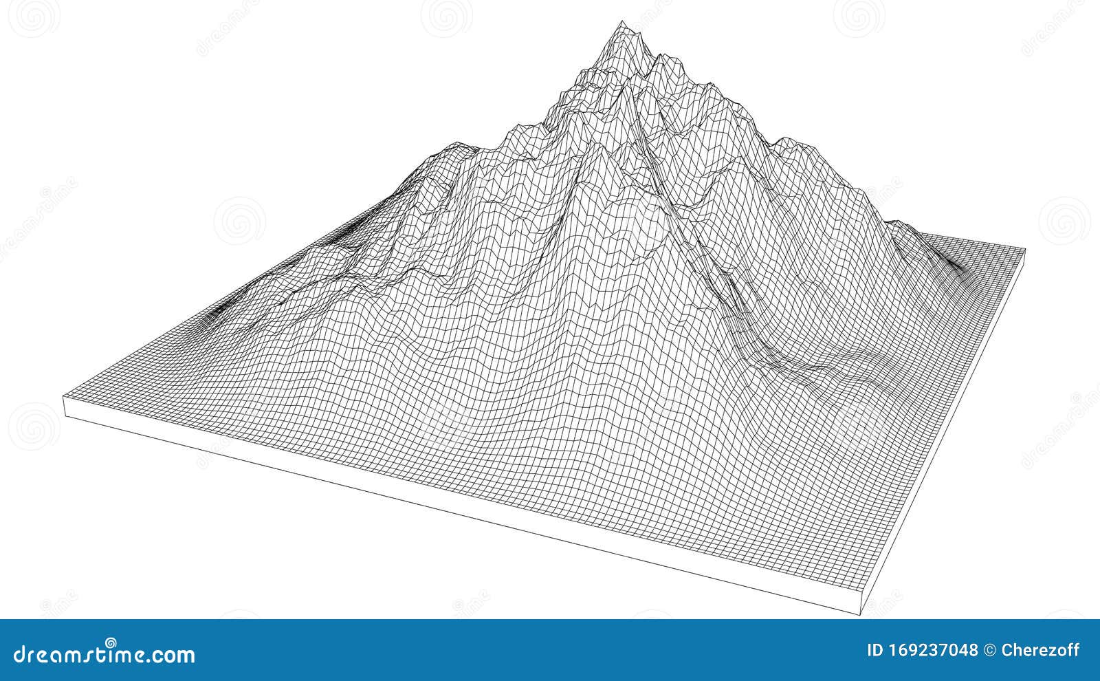 Curve Lines in Shape of Part of Mountain Range Stock Vector ...