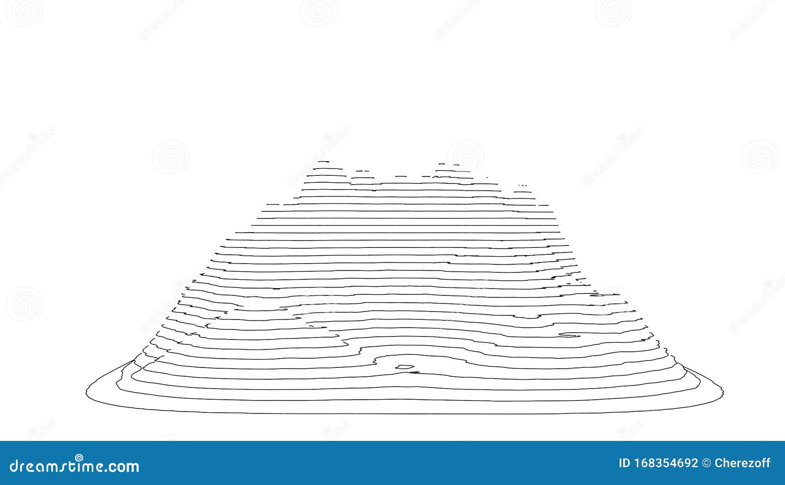 Curve Lines in Shape of Part of Mountain Range Stock Vector ...
