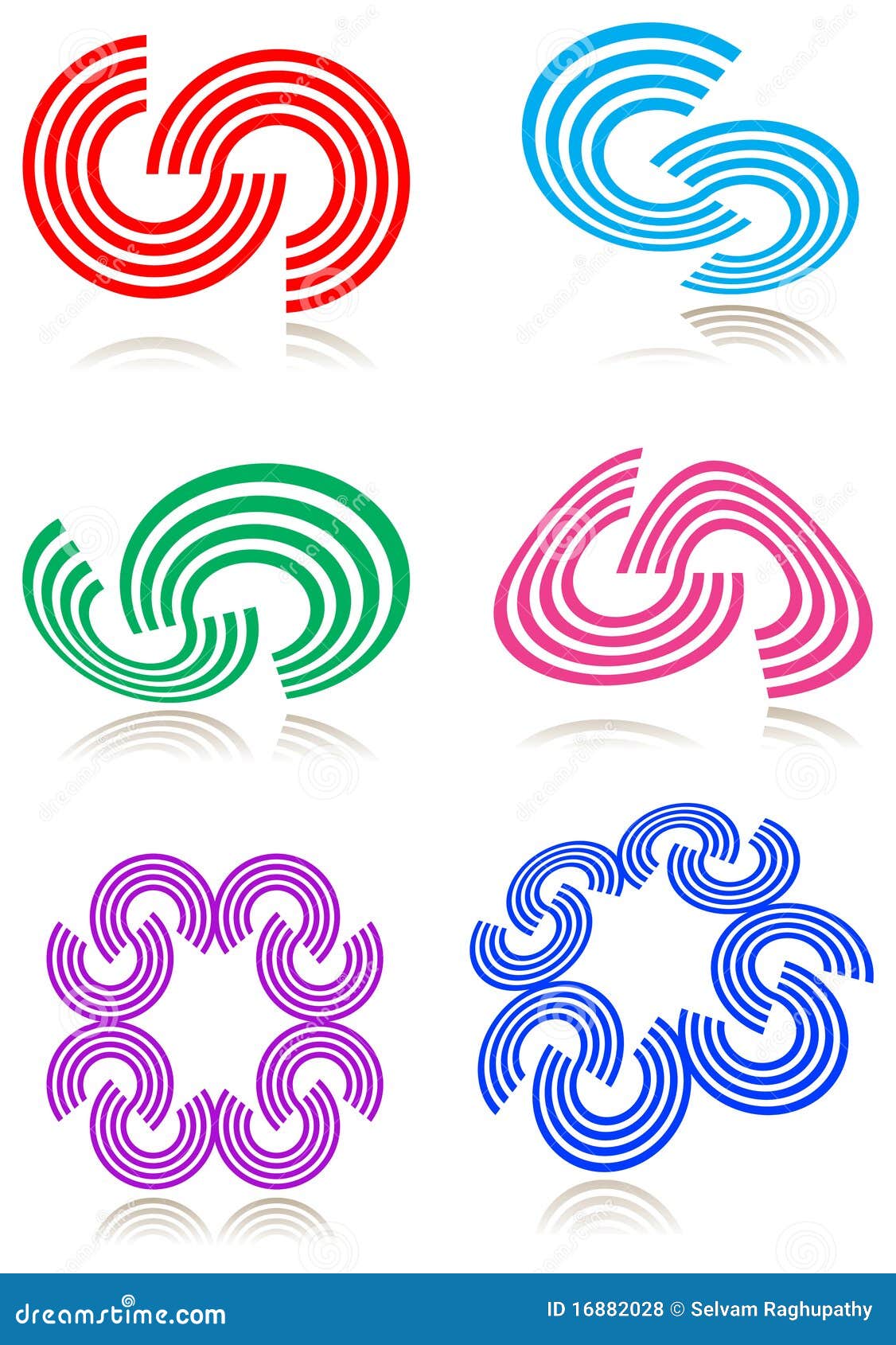 Curve logo set stock vector. Illustration of colour, artwork - 16882028