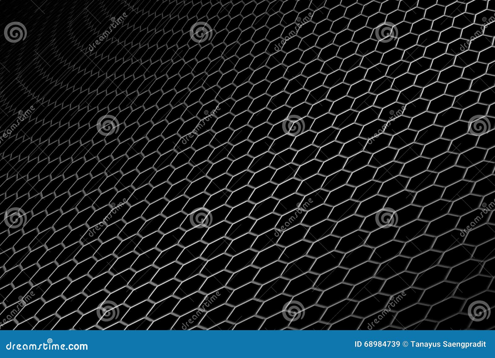 Curve Metallic Mesh on Black Background. Stock Illustration ...