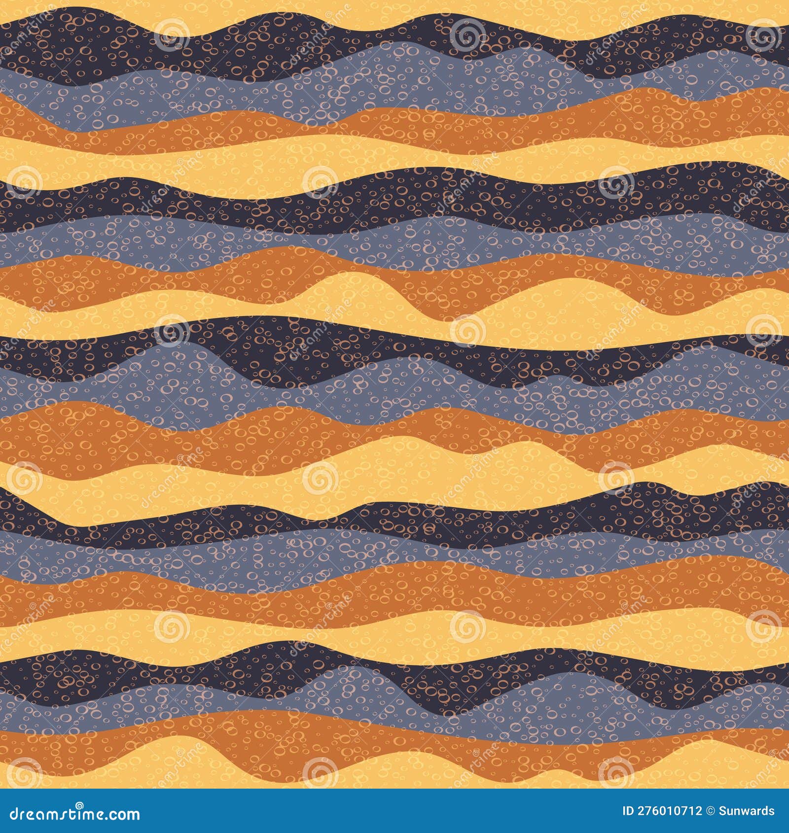 Curve Multicolor Wave Stripes Flow Vector Seamless Pattern. Stock ...