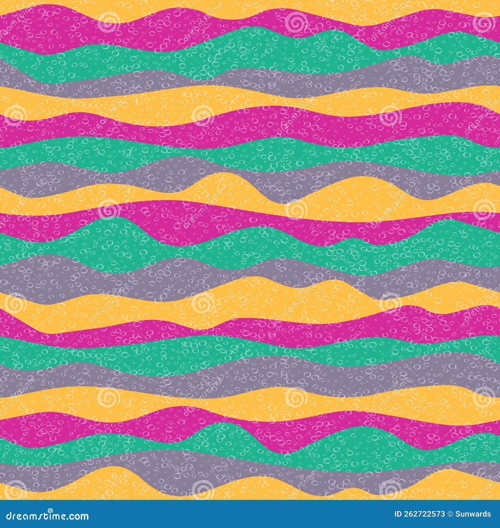 Curve Multicolor Wave Stripes Flow Vector Seamless Pattern. Stock ...