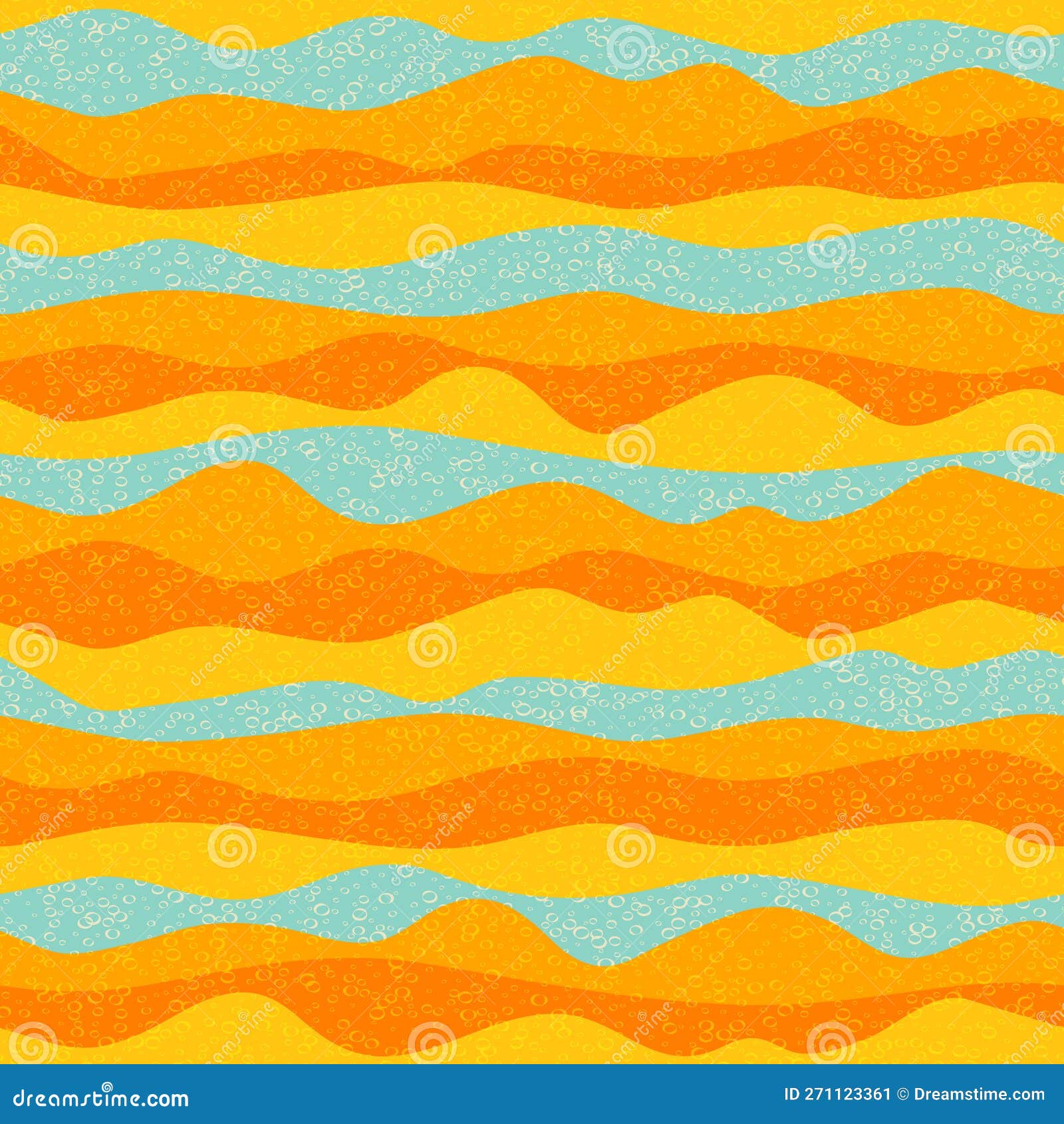 Curve Multicolor Wave Stripes Flow Vector Seamless Pattern. Stock ...