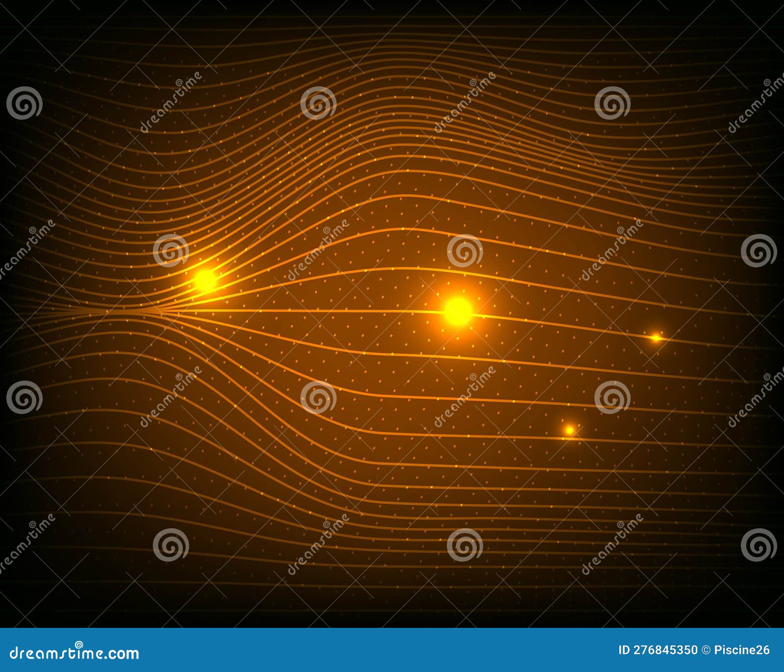 Curve Neon Light with Red Line and Dot Technology Background Stock Vector - Illustration of ...