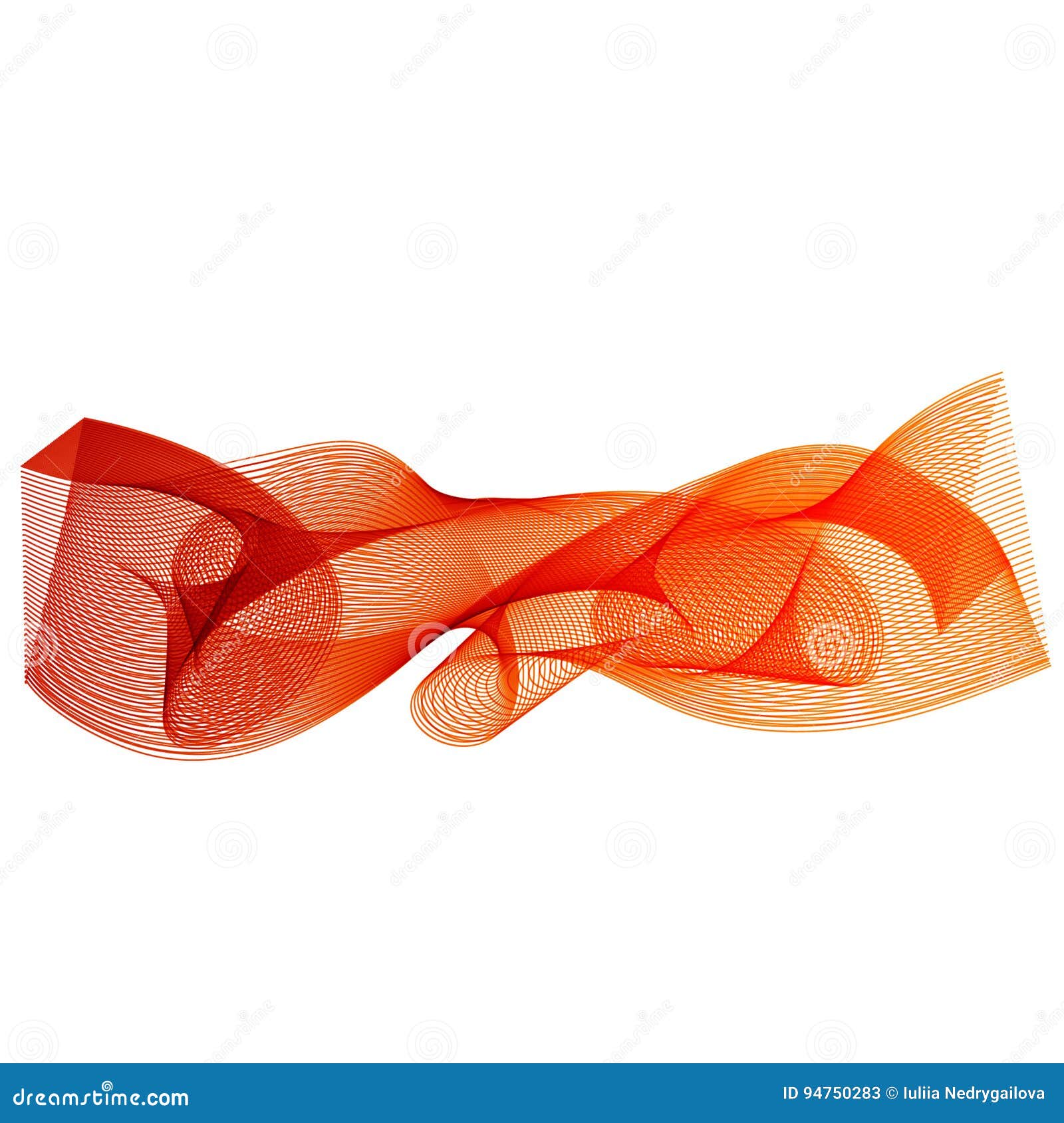Curve Orange Lines, Abstract Background with Motion Waves Stock Vector ...