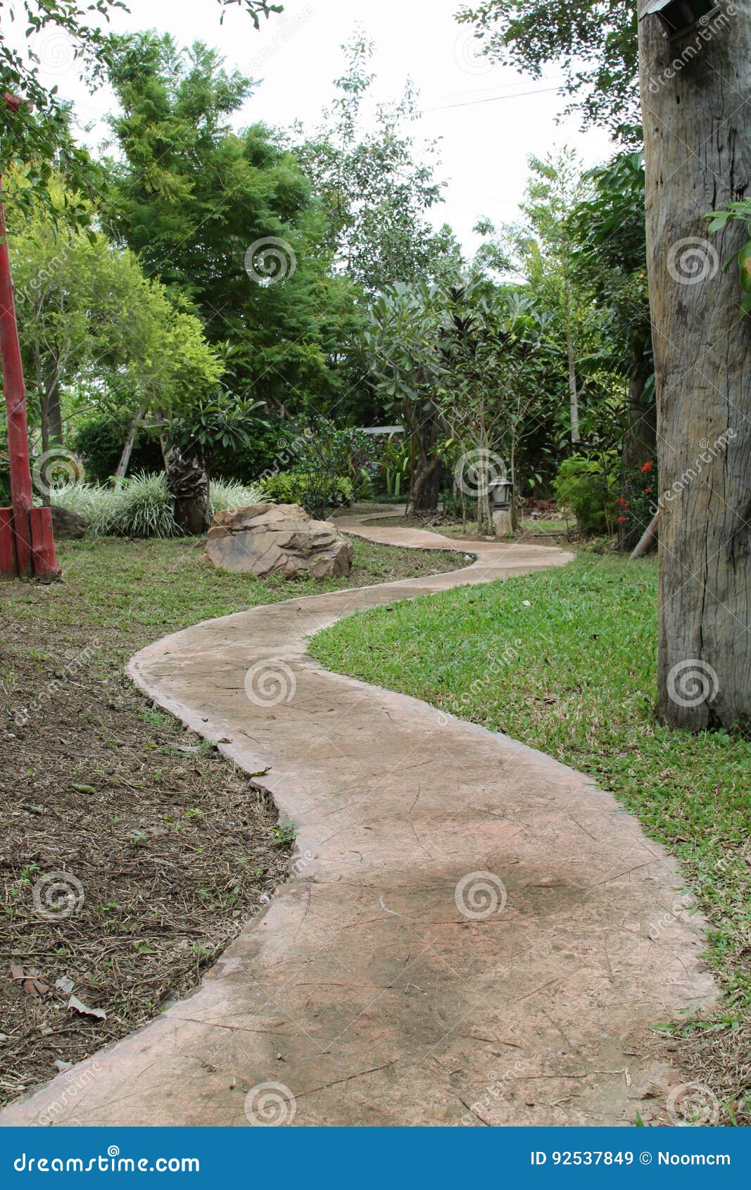 Curve pathway stock image. Image of pathway, ground, cement - 92537849