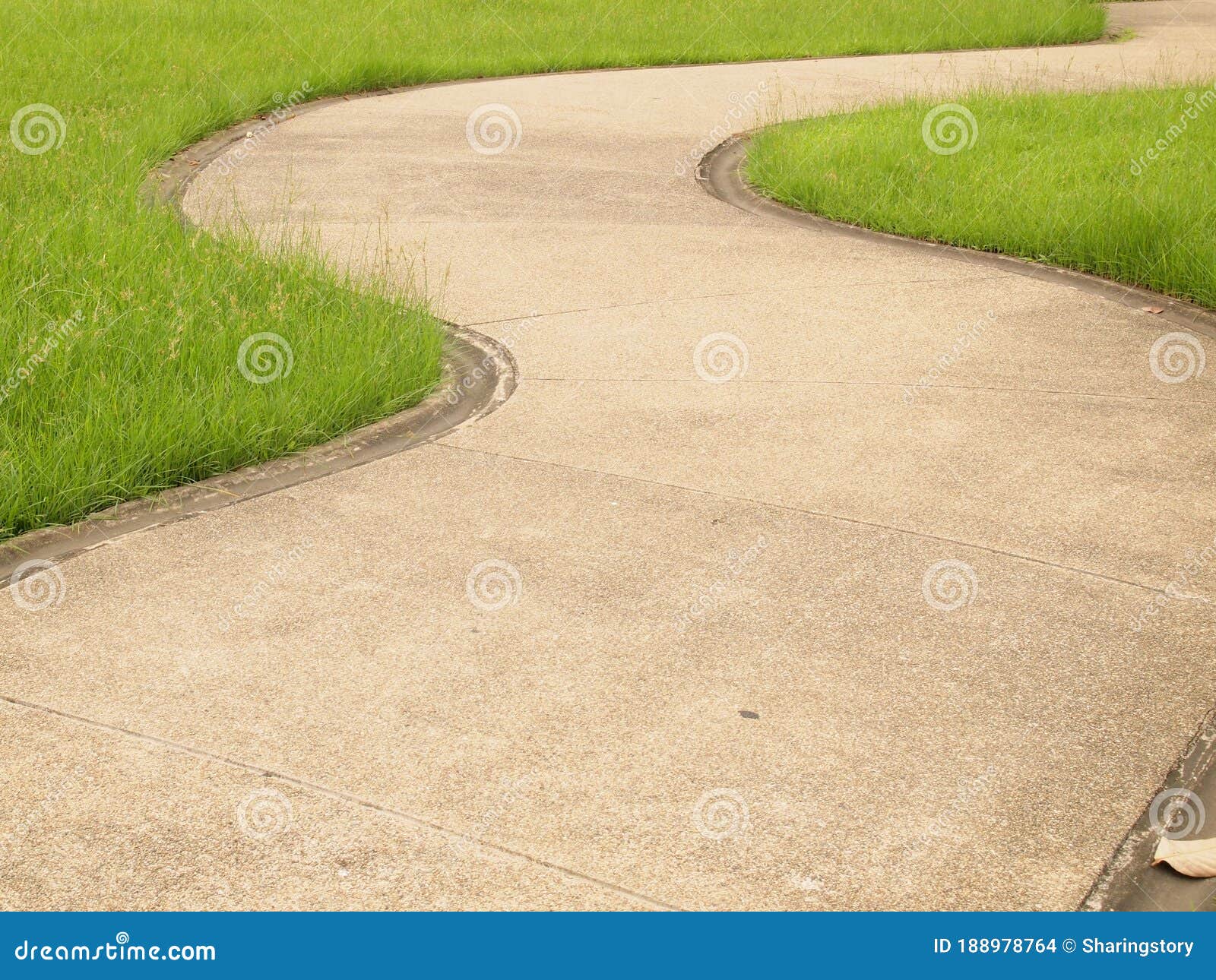 Curve pathway view stock photo. Image of grass, speed - 188978764
