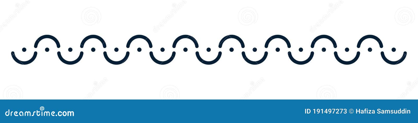Curve Pattern Border Design. Vector Illustration Decorative Design ...