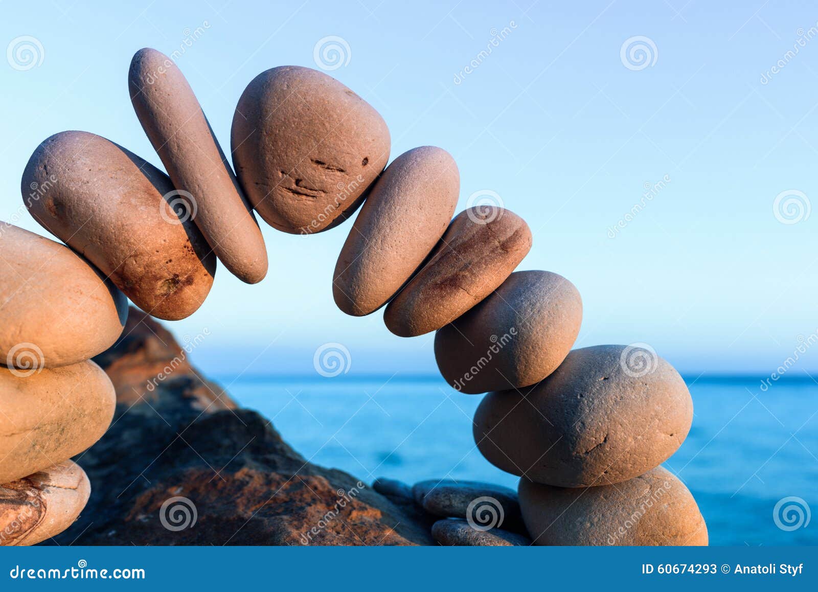 Curve of pebbles stock image. Image of exactness, coast - 60674293