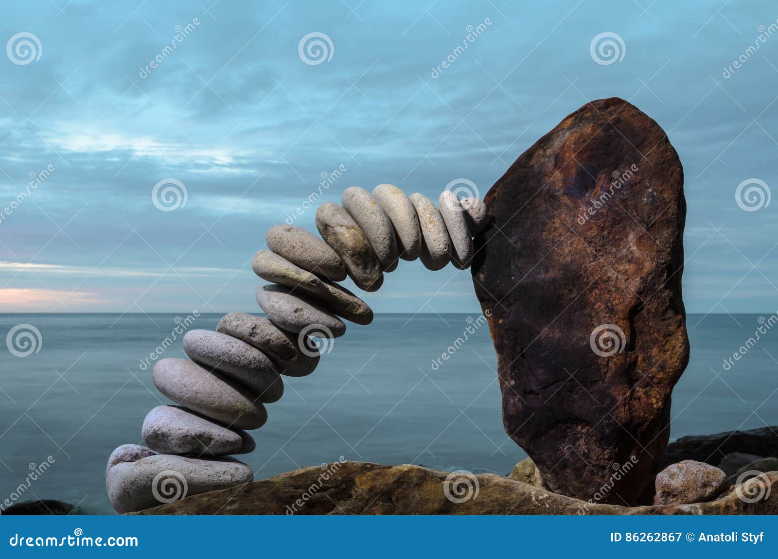 Curve of pebbles stock image. Image of poise, balanced - 86262867