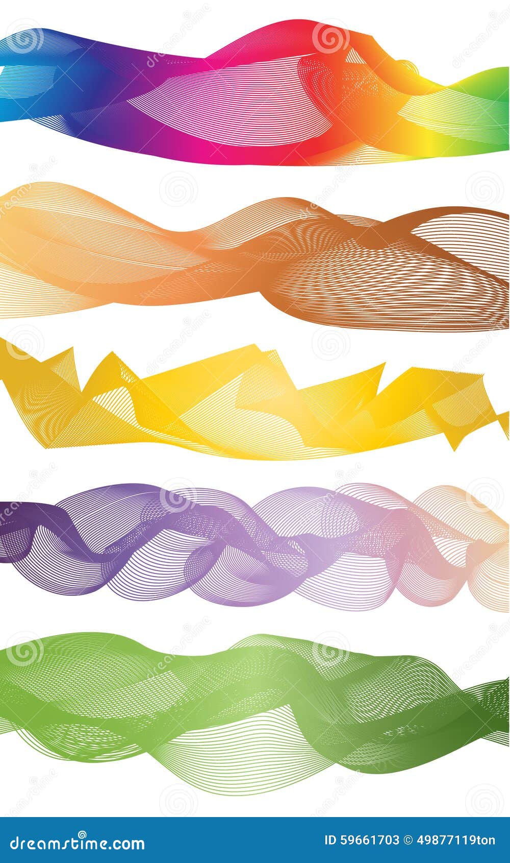 Curve Rainbow Graphic Pattern Stock Illustration - Illustration of warp ...