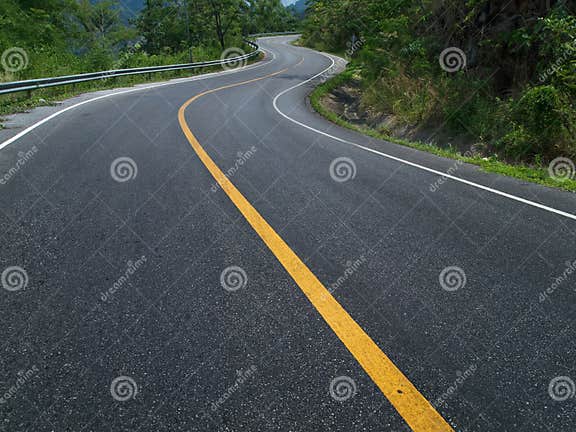 Curve Road stock image. Image of country, energy, growth - 14158923