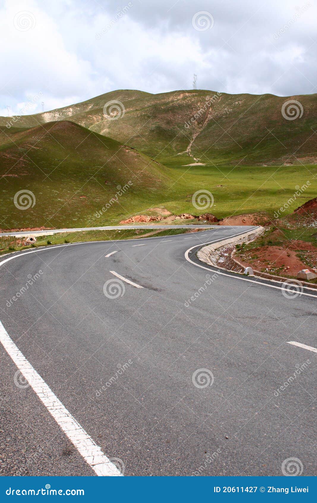 Curve Road stock image. Image of daytime, automobile - 20611427