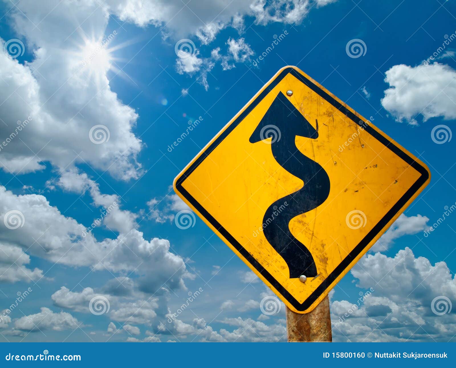 Curve road sign stock photo. Image of road, traffic, transport - 15800160