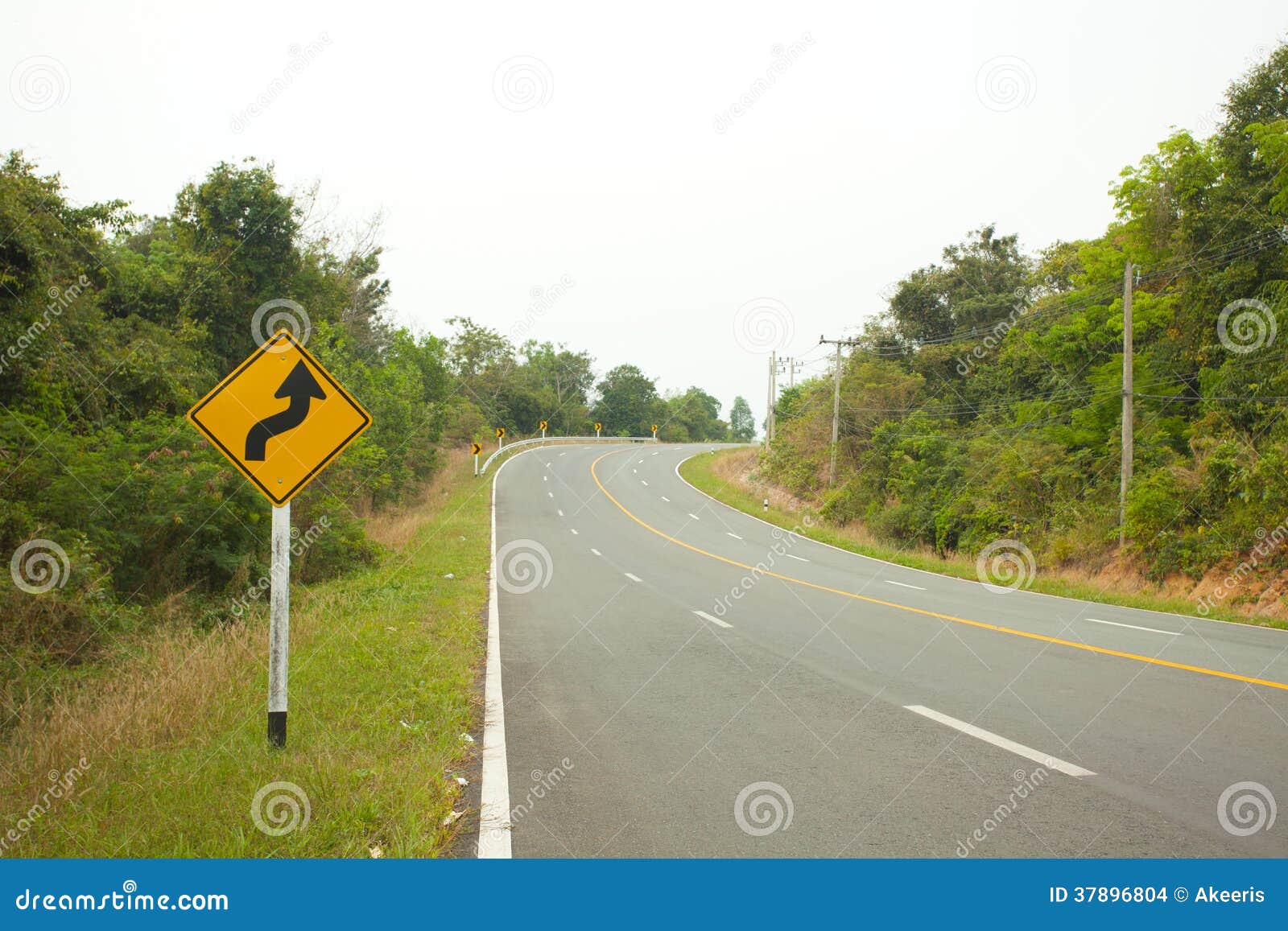 Curve road stock photo. Image of sign, road, icon, bend - 37896804